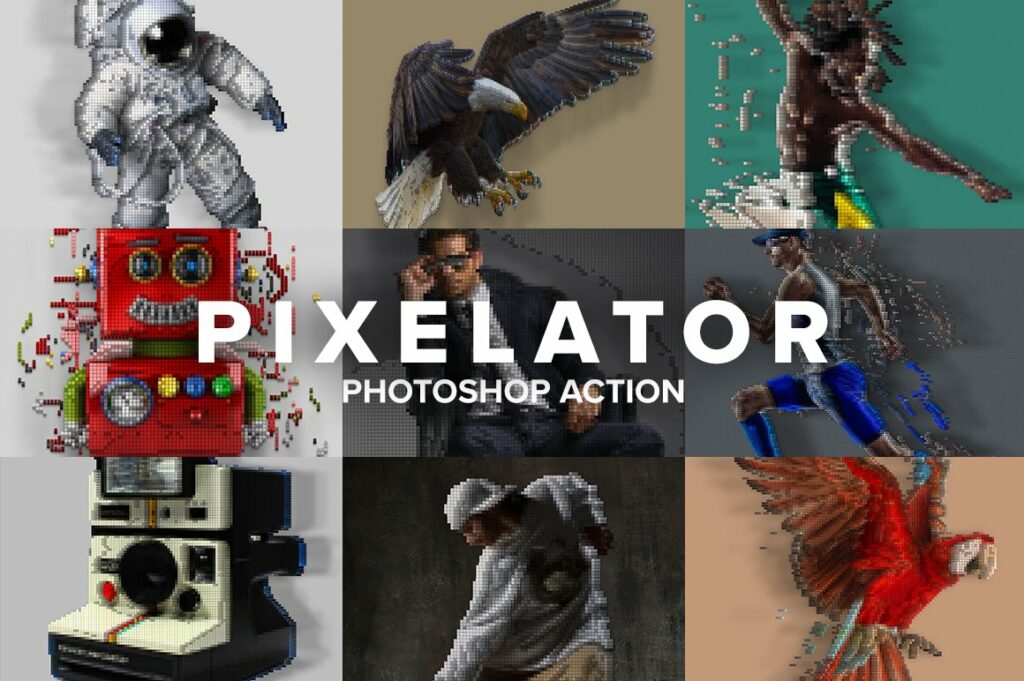 Pixelator Photoshop Action – MasterBundles