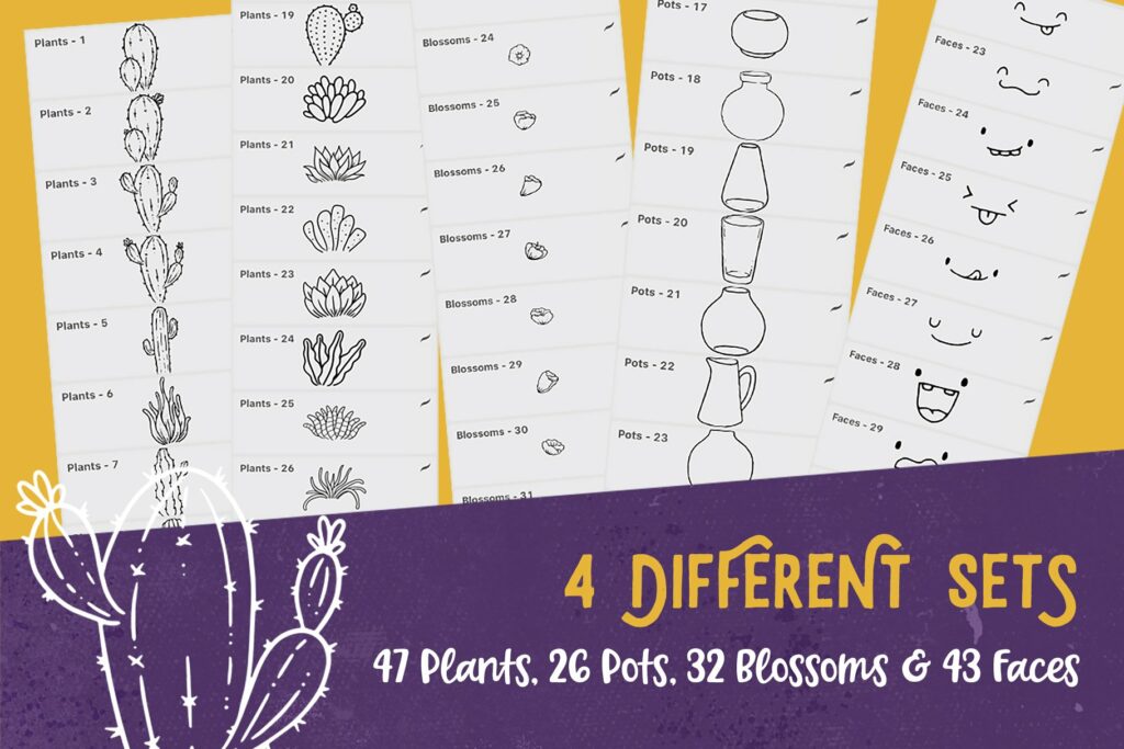 Procreate Plants & Pots Stamp Set – MasterBundles
