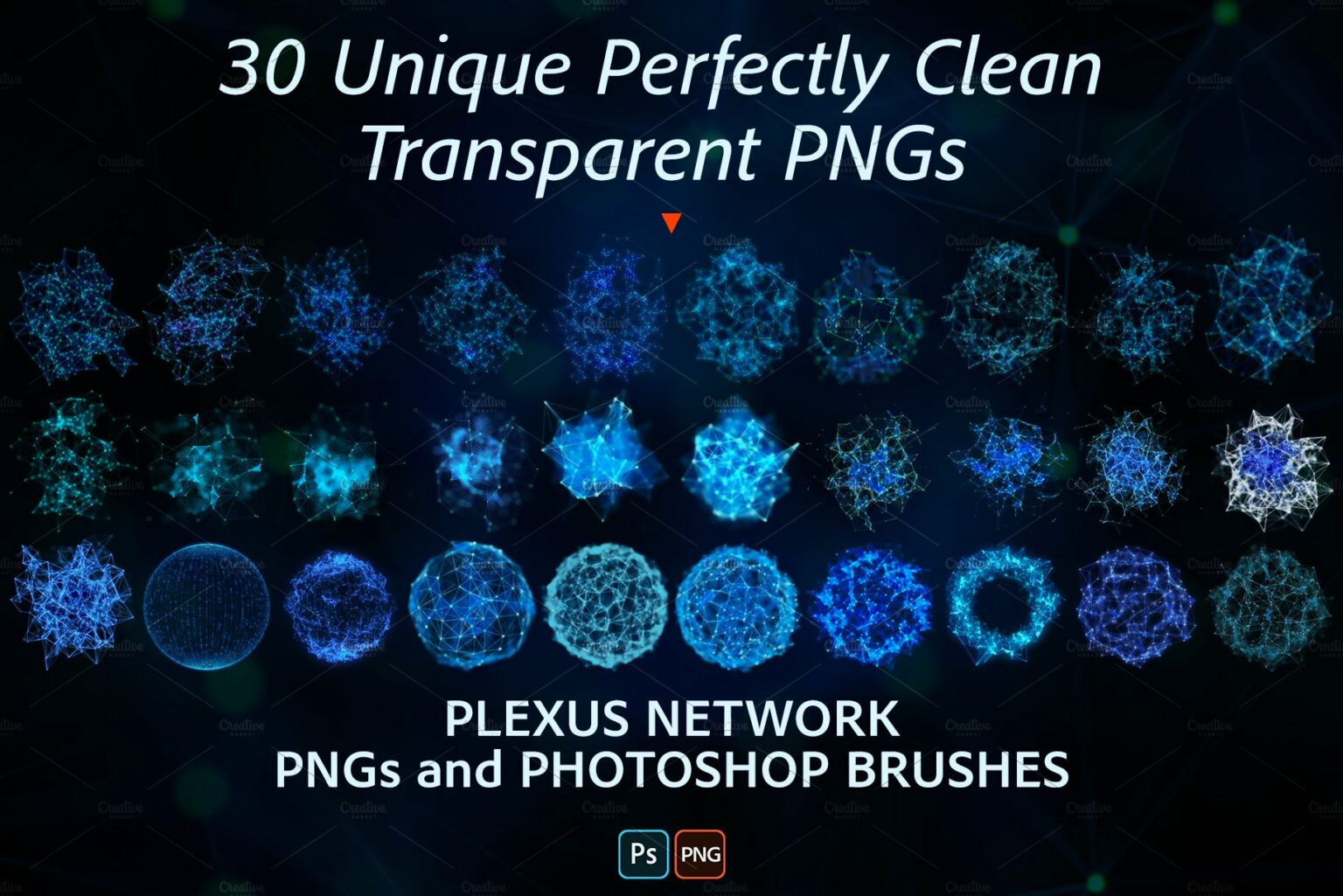 Plexus Network PS Brushes and PNGs – MasterBundles