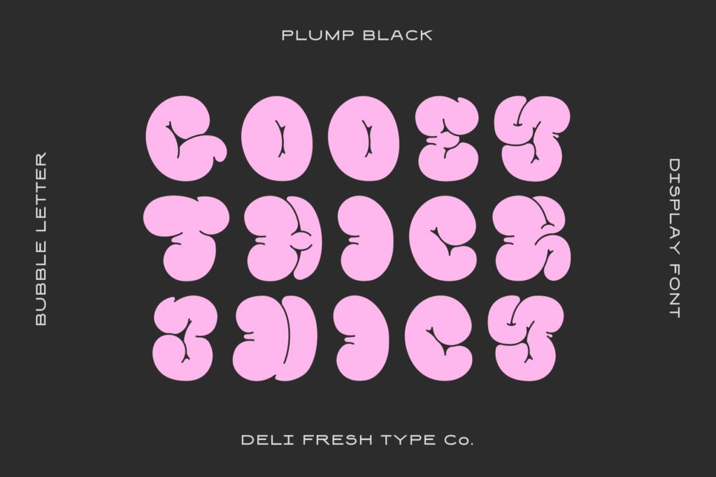 Plump: A Bubble Letter Font – MasterBundles