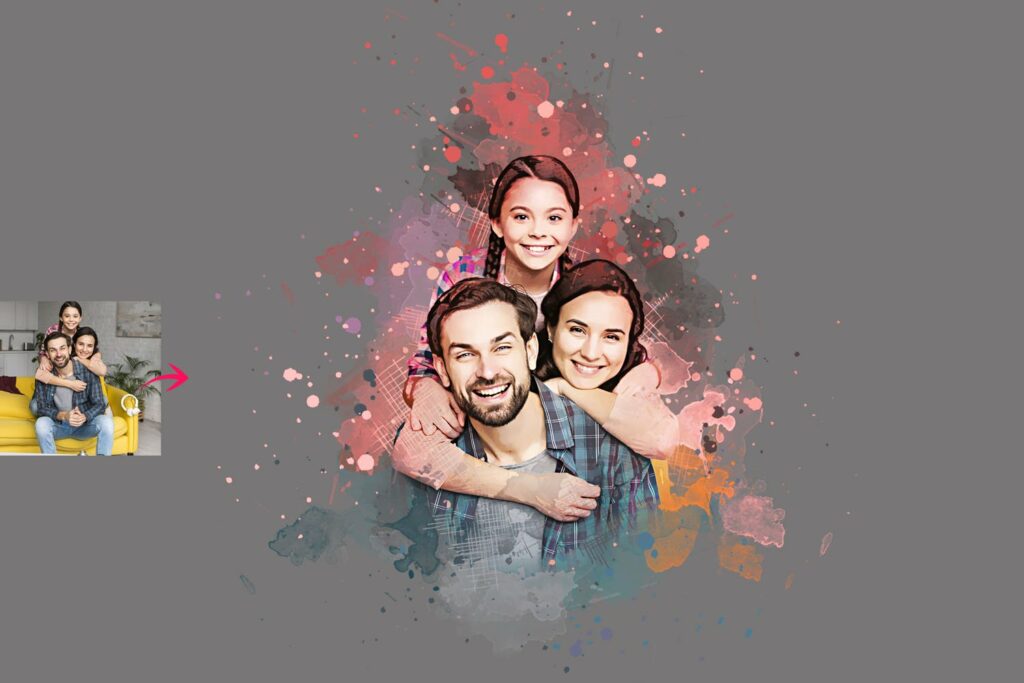Portrait Paint Photoshop Action – MasterBundles