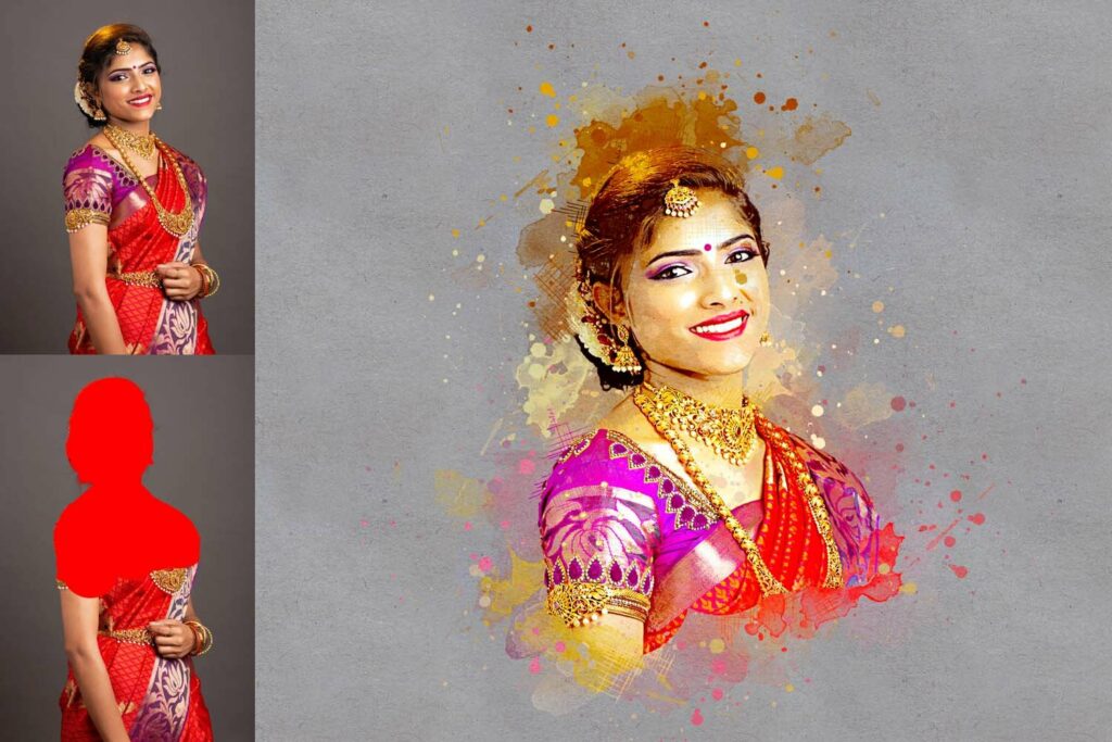 Portrait Paint Photoshop Action – MasterBundles