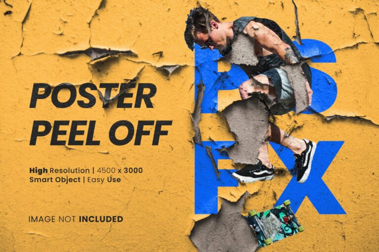 Poster Peel Off Photo Effect Psd – MasterBundles