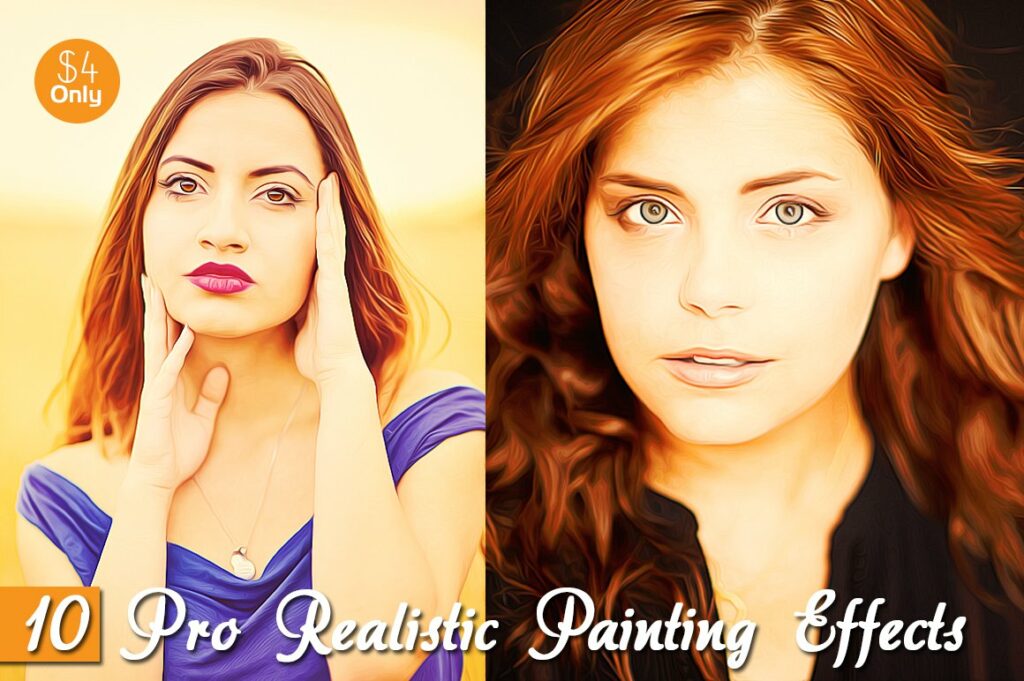 10 Pro Realistic Painting Effects – MasterBundles
