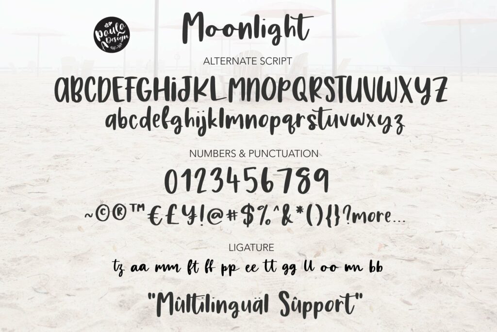 Moonlight | Script Font Duo – MasterBundles