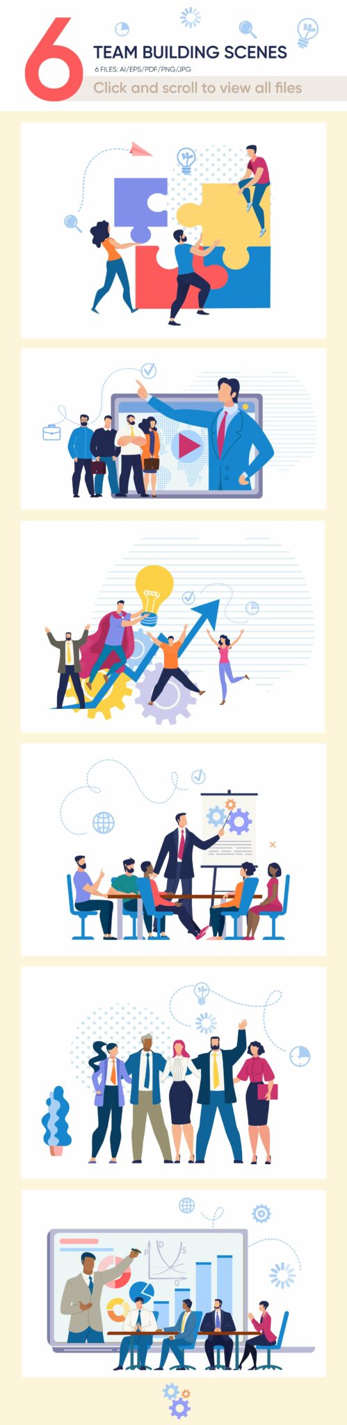 Team Building Vector Scene – MasterBundles