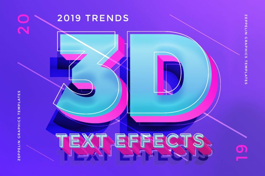 3D Text Effects New Trends – MasterBundles