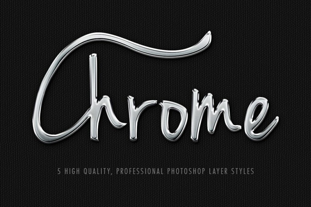 5 Realistic Pro Chrome Layer Styles – MasterBundles