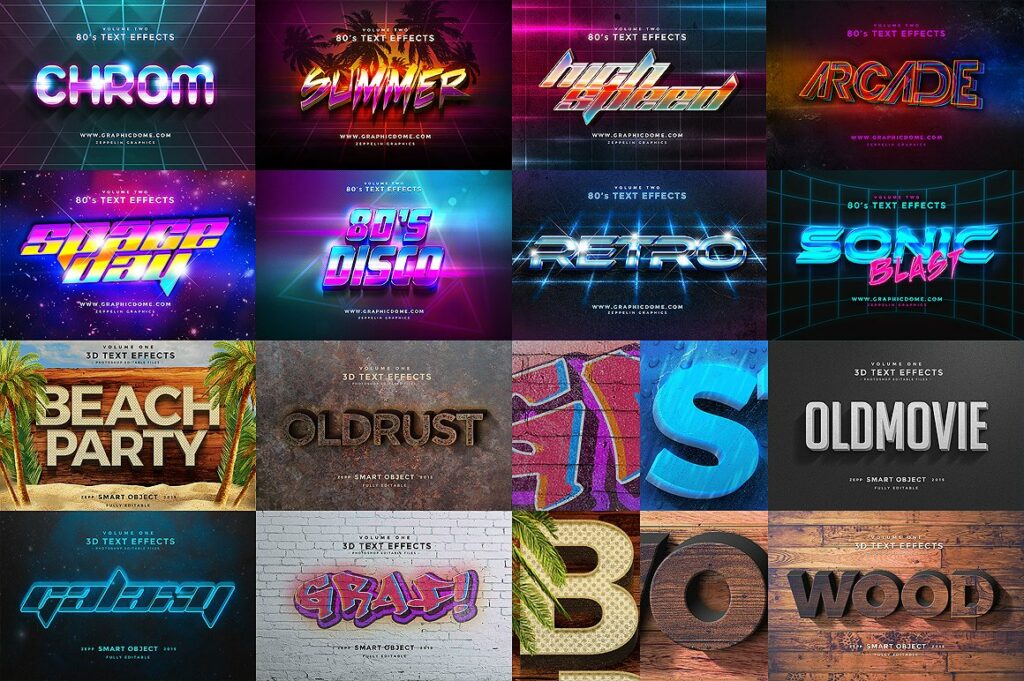 50 Text Effects Bundle – MasterBundles