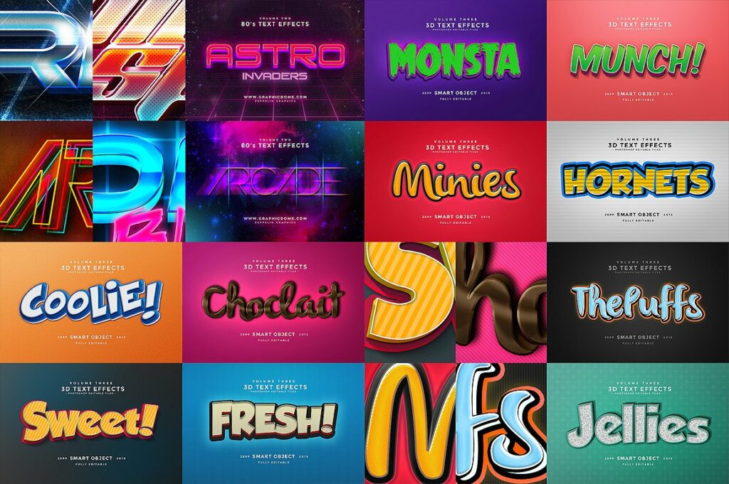 50 Text Effects Bundle – MasterBundles