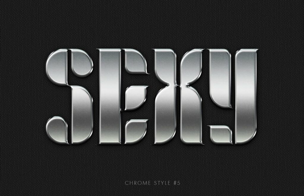 5 Realistic Pro Chrome Layer Styles – MasterBundles