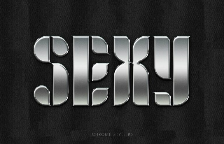 5 Realistic Pro Chrome Layer Styles – MasterBundles