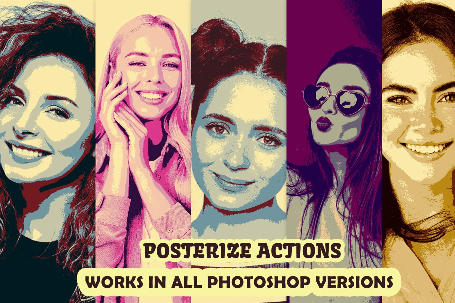6 Posterize Effect Photoshop Action – MasterBundles