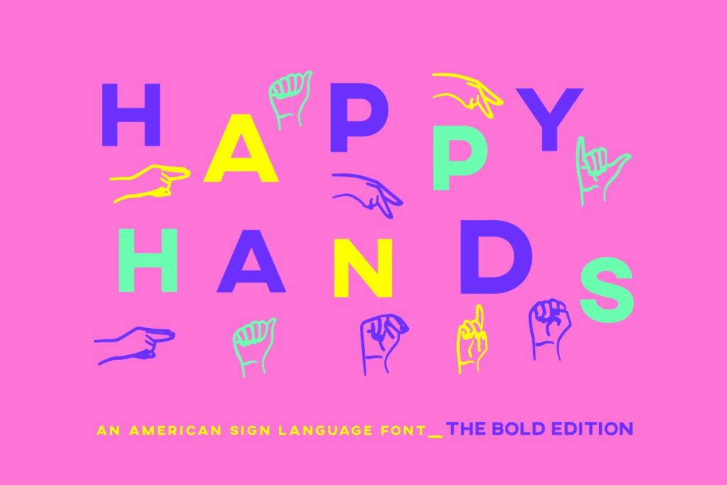 ASL Font American Sign Language Type – MasterBundles