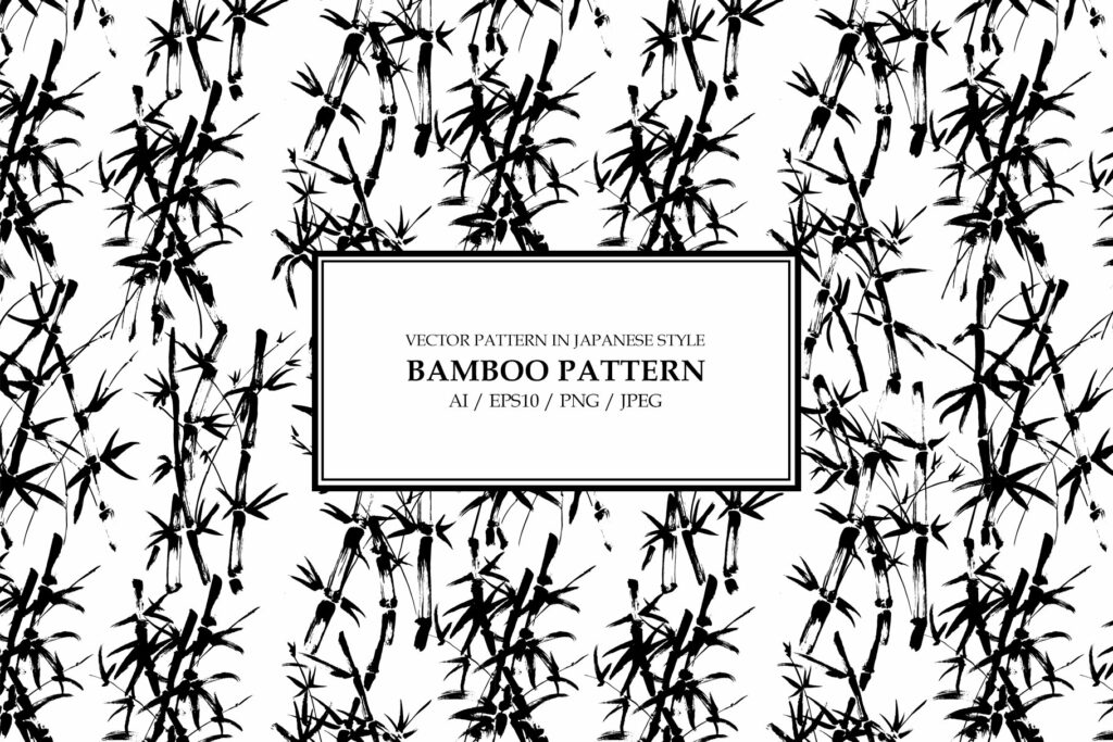 Vector patterns. JAPANESE BAMBOO – MasterBundles