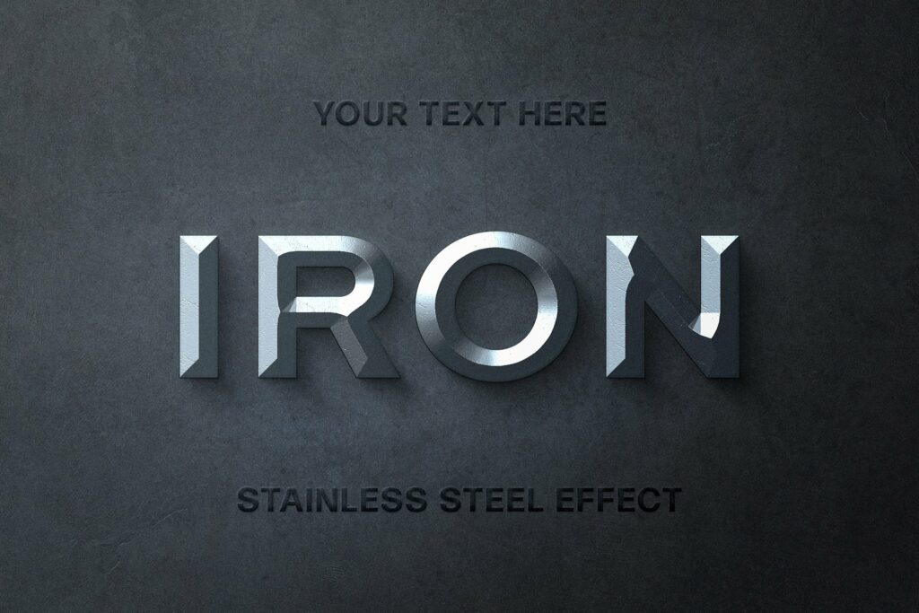 Stainless Steel Text Effect – MasterBundles