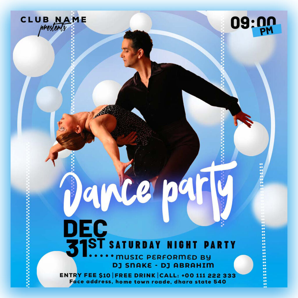 Club Dance Party Flyers With Instagram Templates Masterbundles