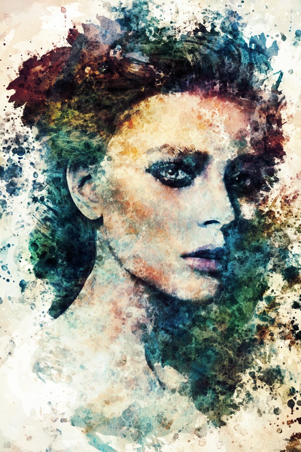 Watercolor Portrait Photo Template – MasterBundles