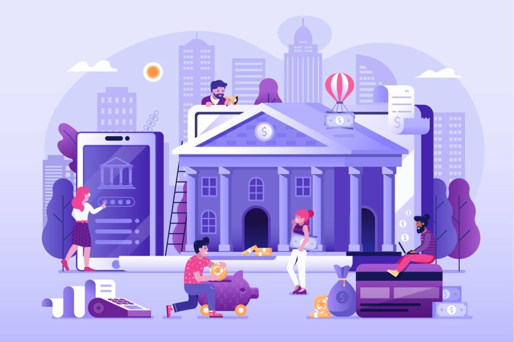 Online Banking Web Illustrations – MasterBundles