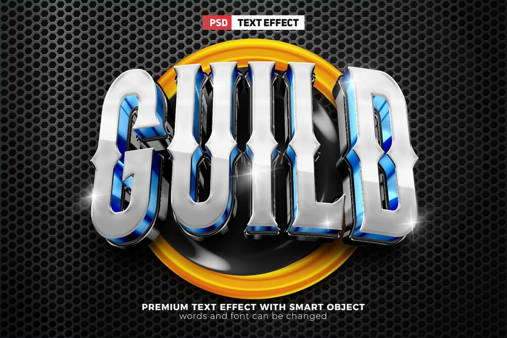 Esport 3D Text Effect Logo Template – MasterBundles