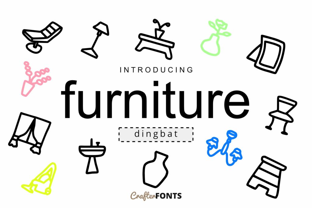 Furniture Doodle Dingbat – MasterBundles