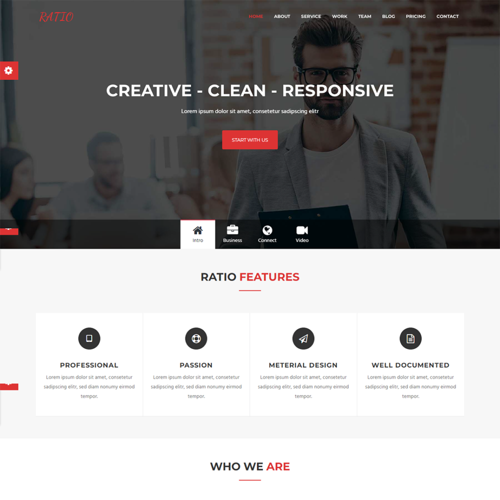 Corporate Business Website Landing Page Template - MasterBundles