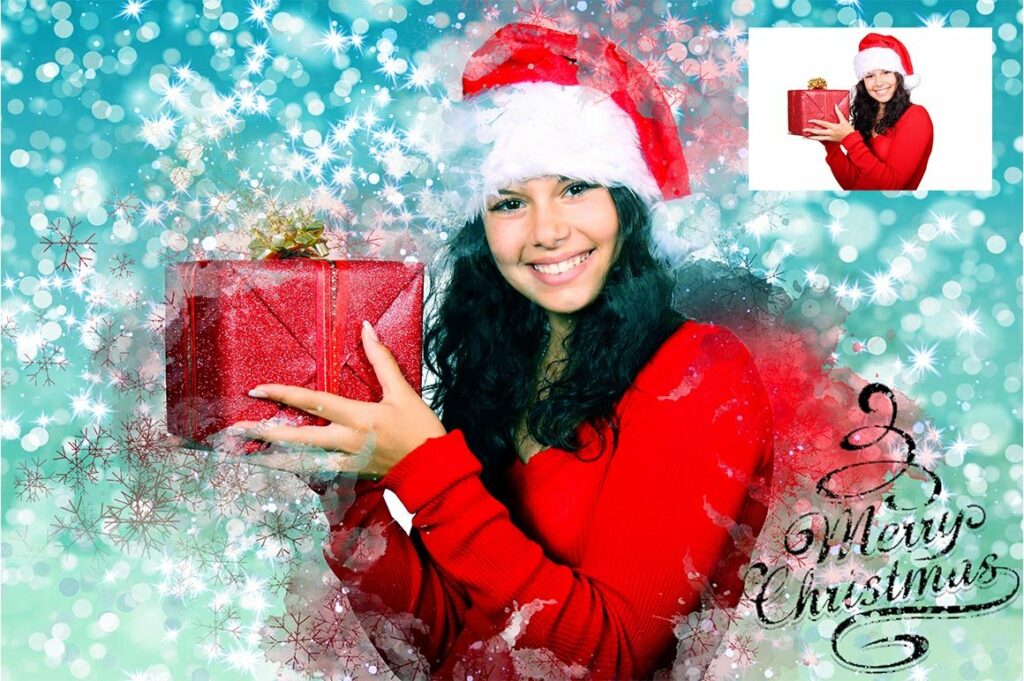 Happy Christmas Photoshop Action – MasterBundles