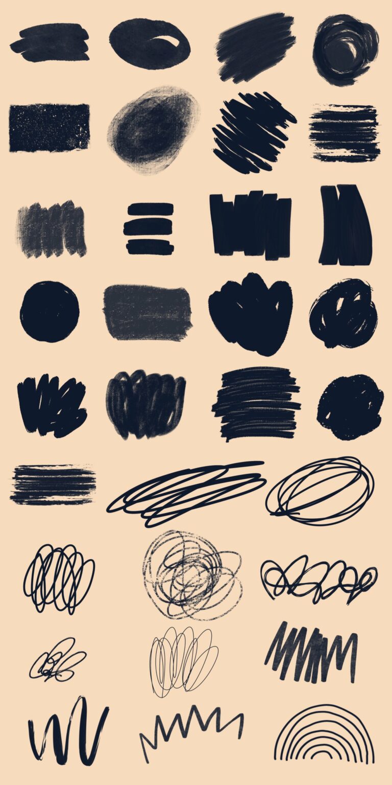 Vol 1 & 2 Brush Stamp Stickers – MasterBundles
