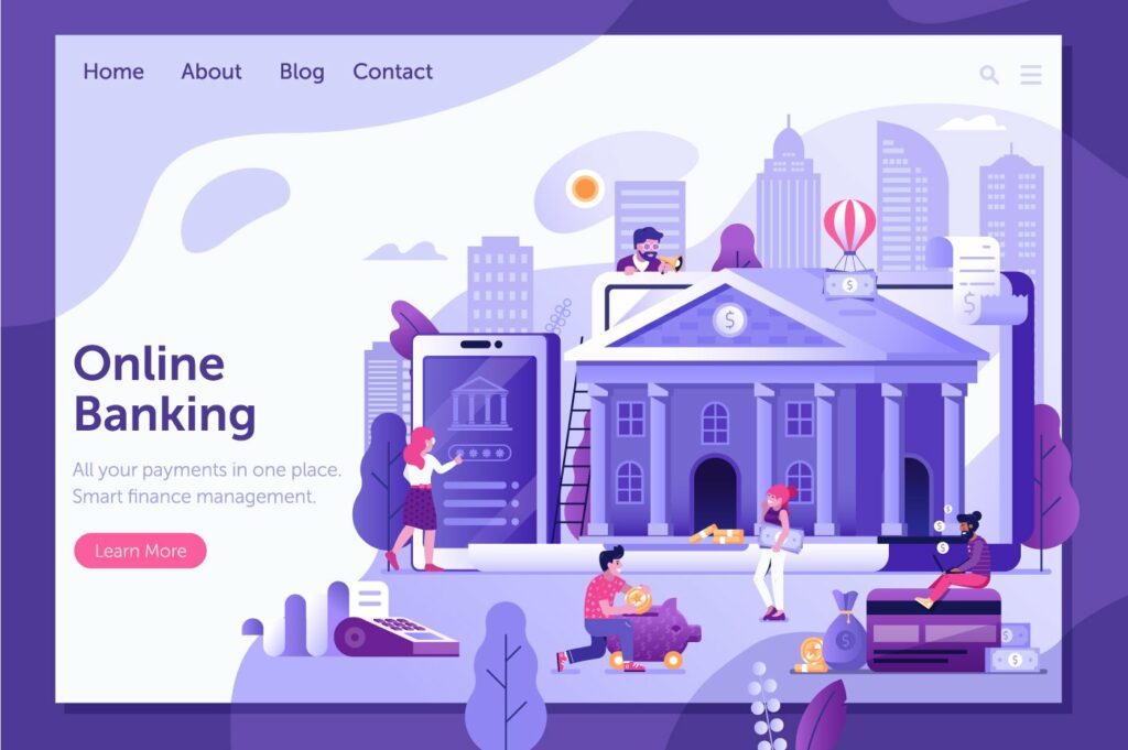 Online Banking Web Illustrations – MasterBundles