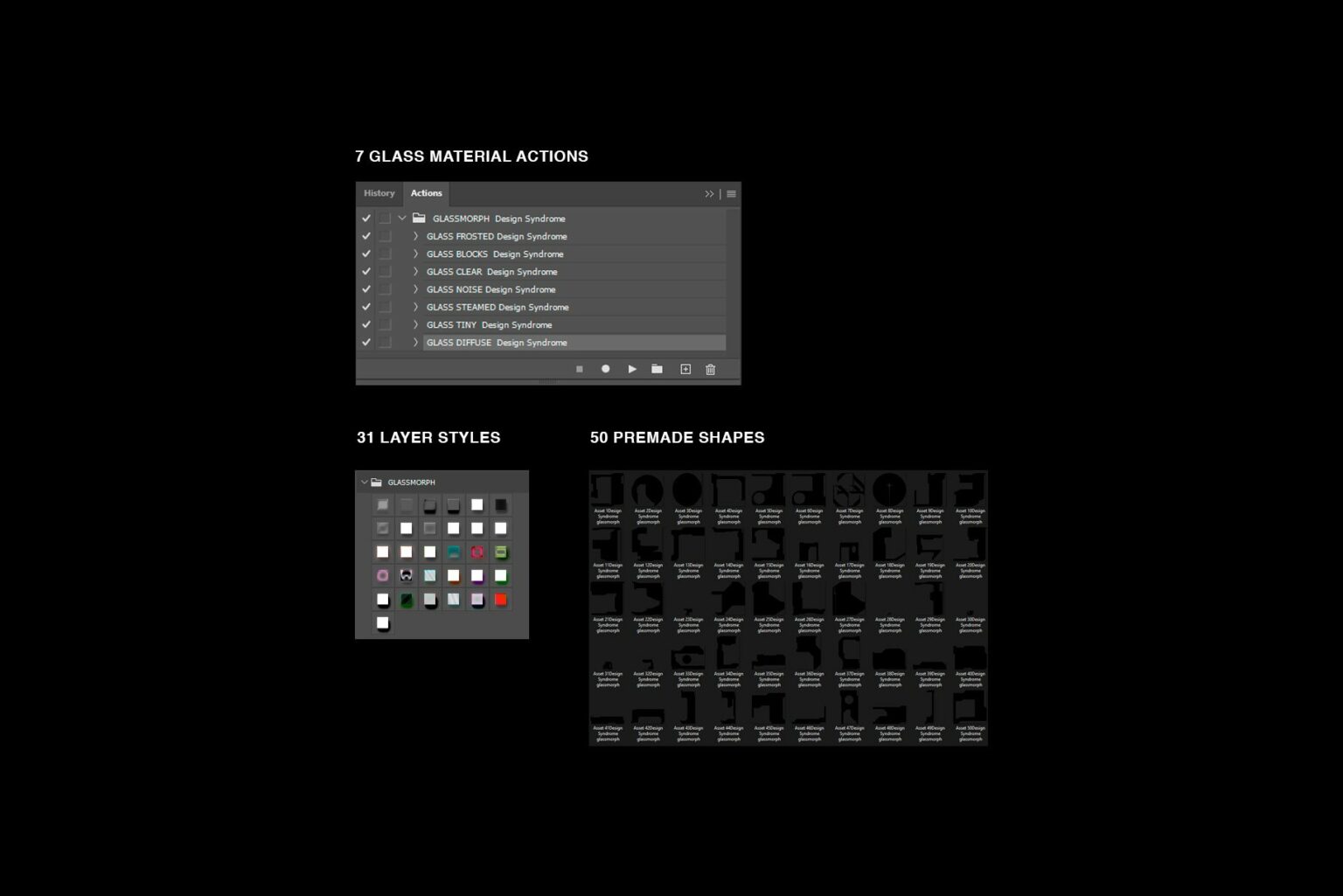 GlassMorph Action Pack – MasterBundles