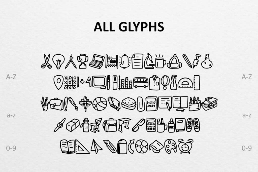 School Stuff Dingbat – MasterBundles