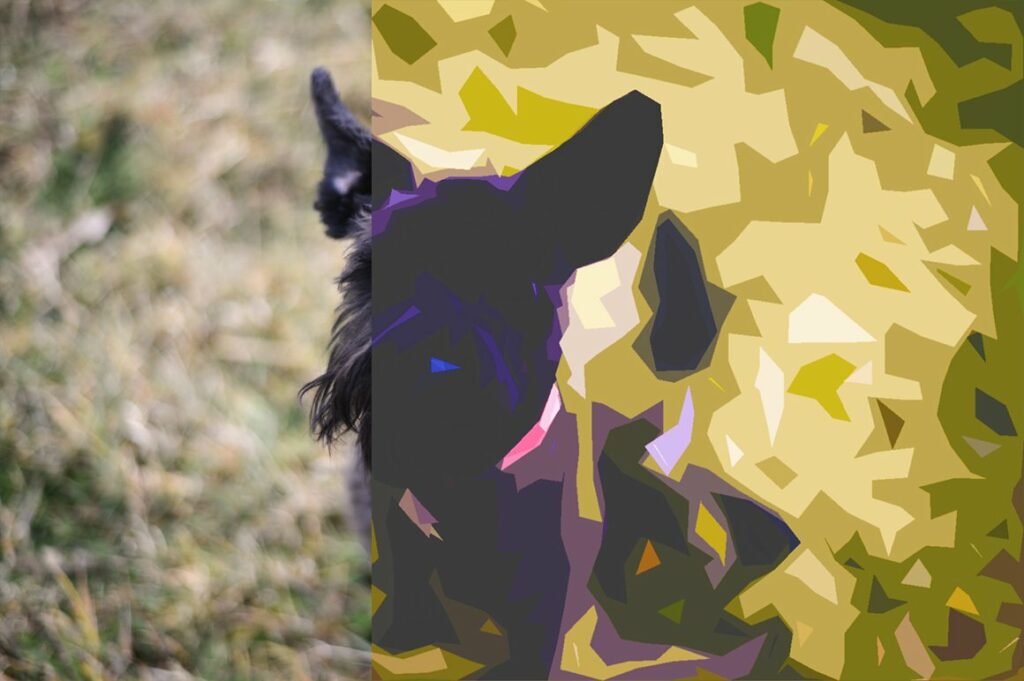 Polygon Reduction Photoshop Action – MasterBundles