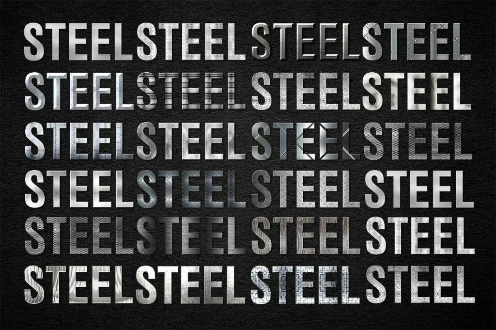20 Metal Photoshop Layer Styles – MasterBundles