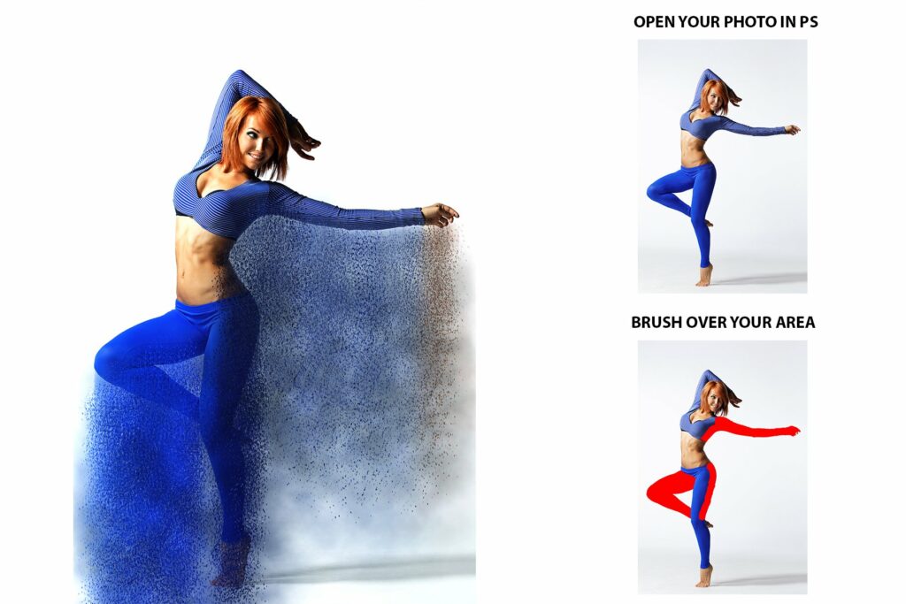 Sand Dispersion Photoshop Action – MasterBundles