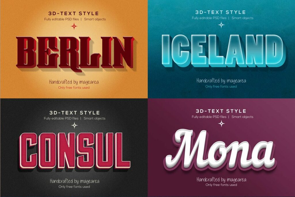 3D Text Styles – MasterBundles