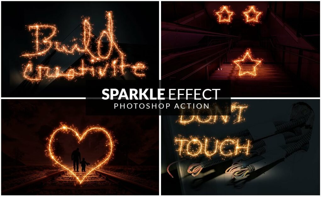 Sparkle Effect Photoshop Action – MasterBundles