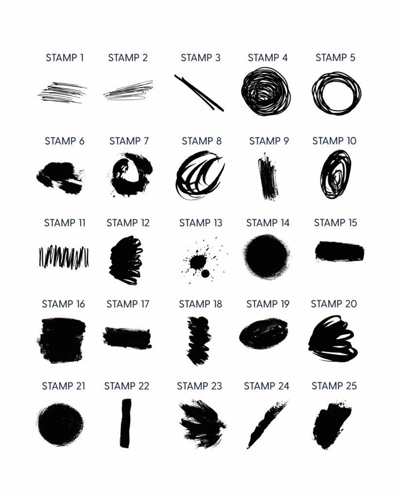 Vol 1 & 2 Brush Stamp Stickers – MasterBundles
