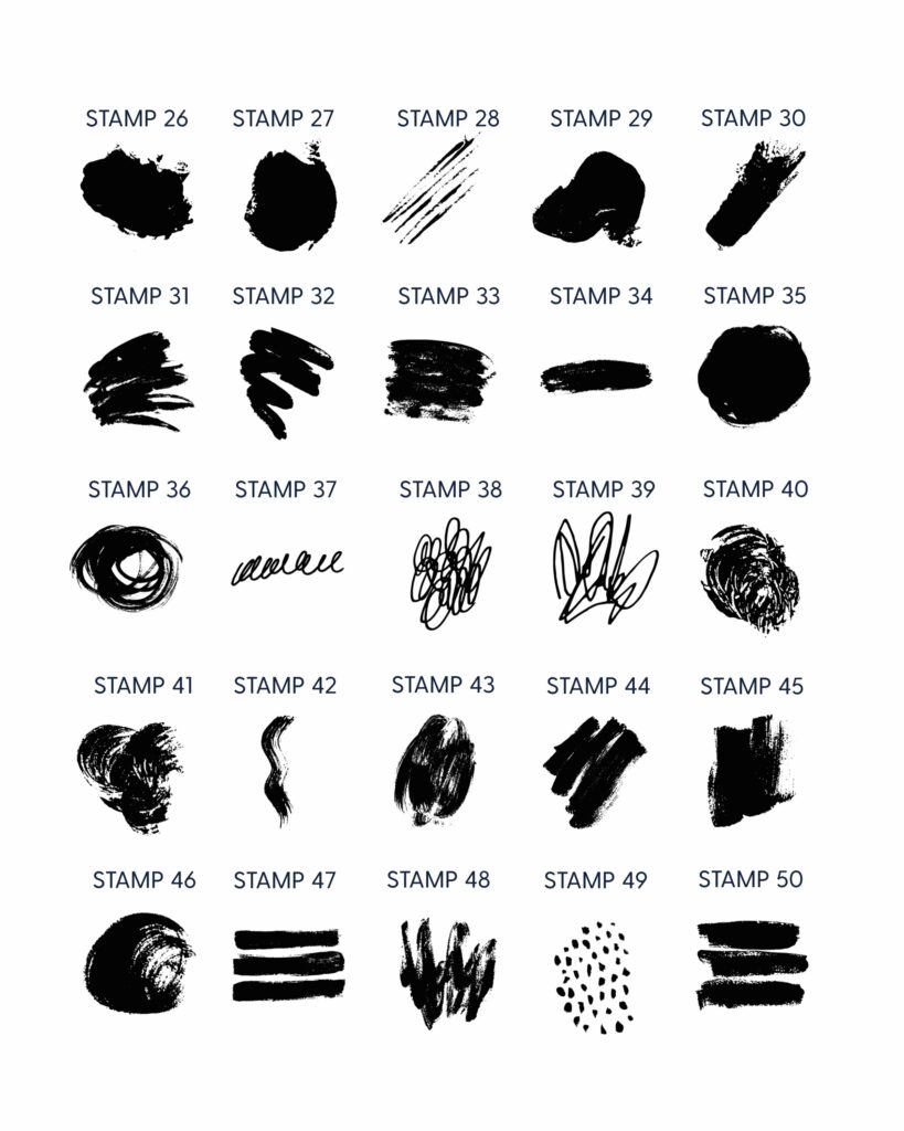Vol 1 & 2 Brush Stamp Stickers – MasterBundles
