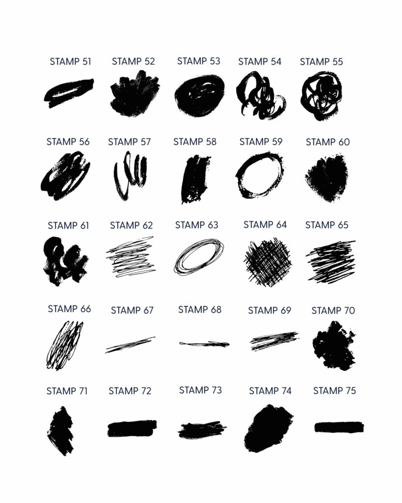 Vol 1 & 2 Brush Stamp Stickers – MasterBundles
