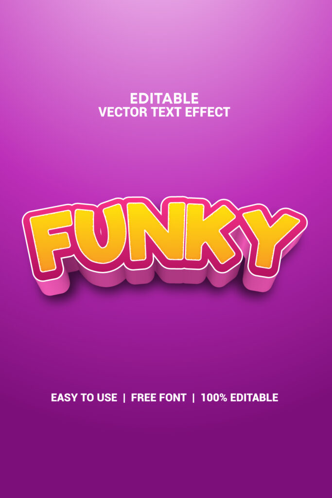 Funky 3d Text Effect Style - MasterBundles