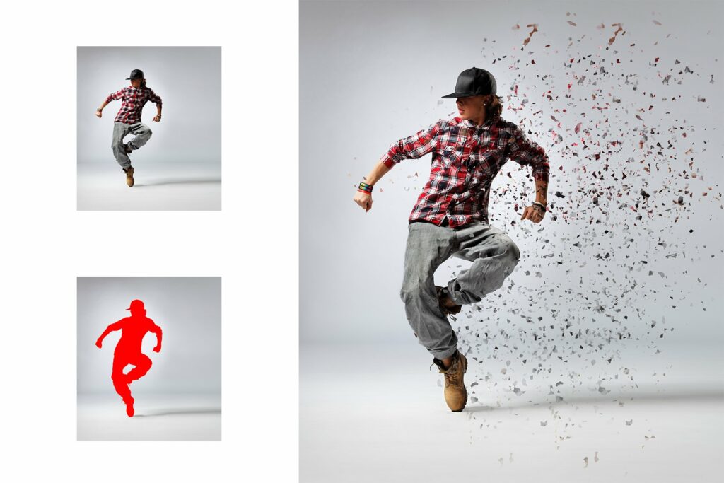 Broken Dispersion Photoshop Action – MasterBundles