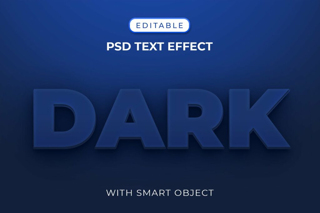 Blue dark editable text effect – MasterBundles