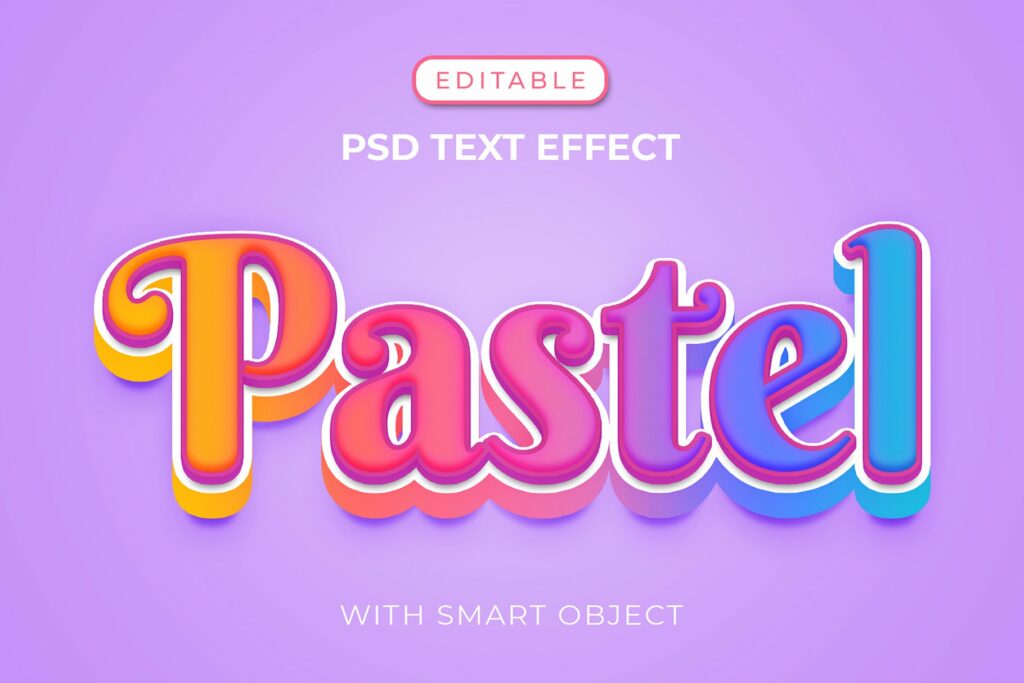 Pastel Text Effect With Cute Color – MasterBundles