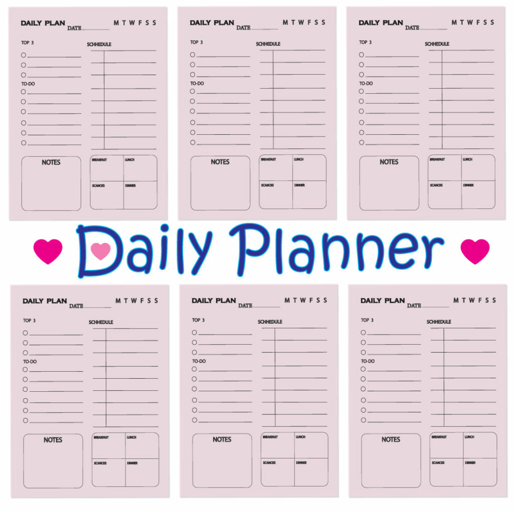120 pages Daily Planner For Kids - MasterBundles