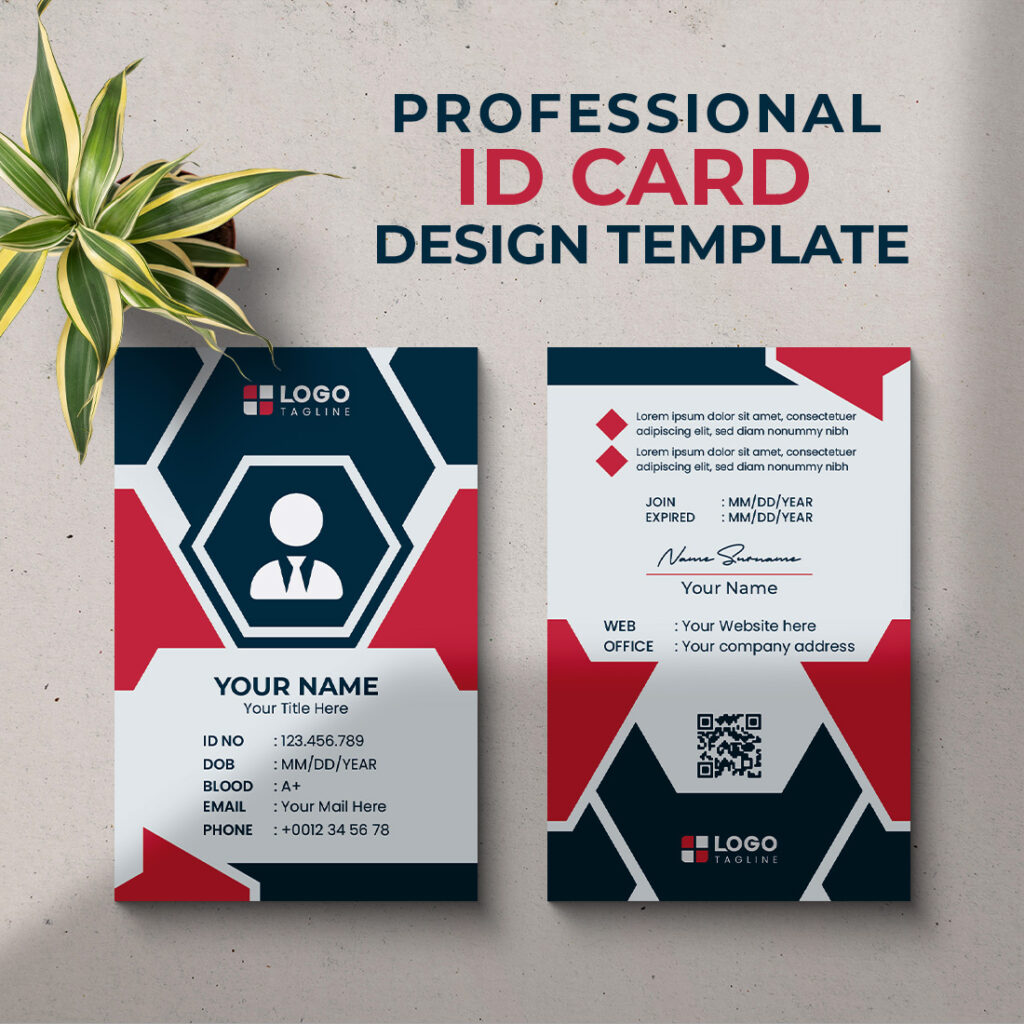 Professional Id Card Template Designs for Business - MasterBundles