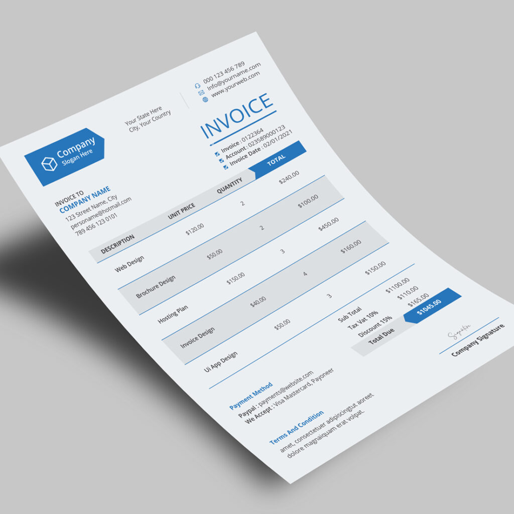 Invoice Design Template Bundle - MasterBundles