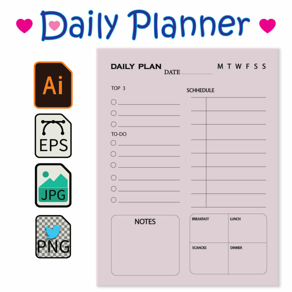 120 pages Daily Planner For Kids - MasterBundles