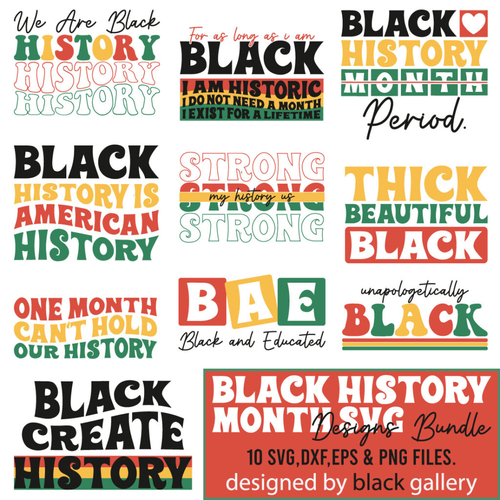 Black History Month SVG PNG EPS Bundle