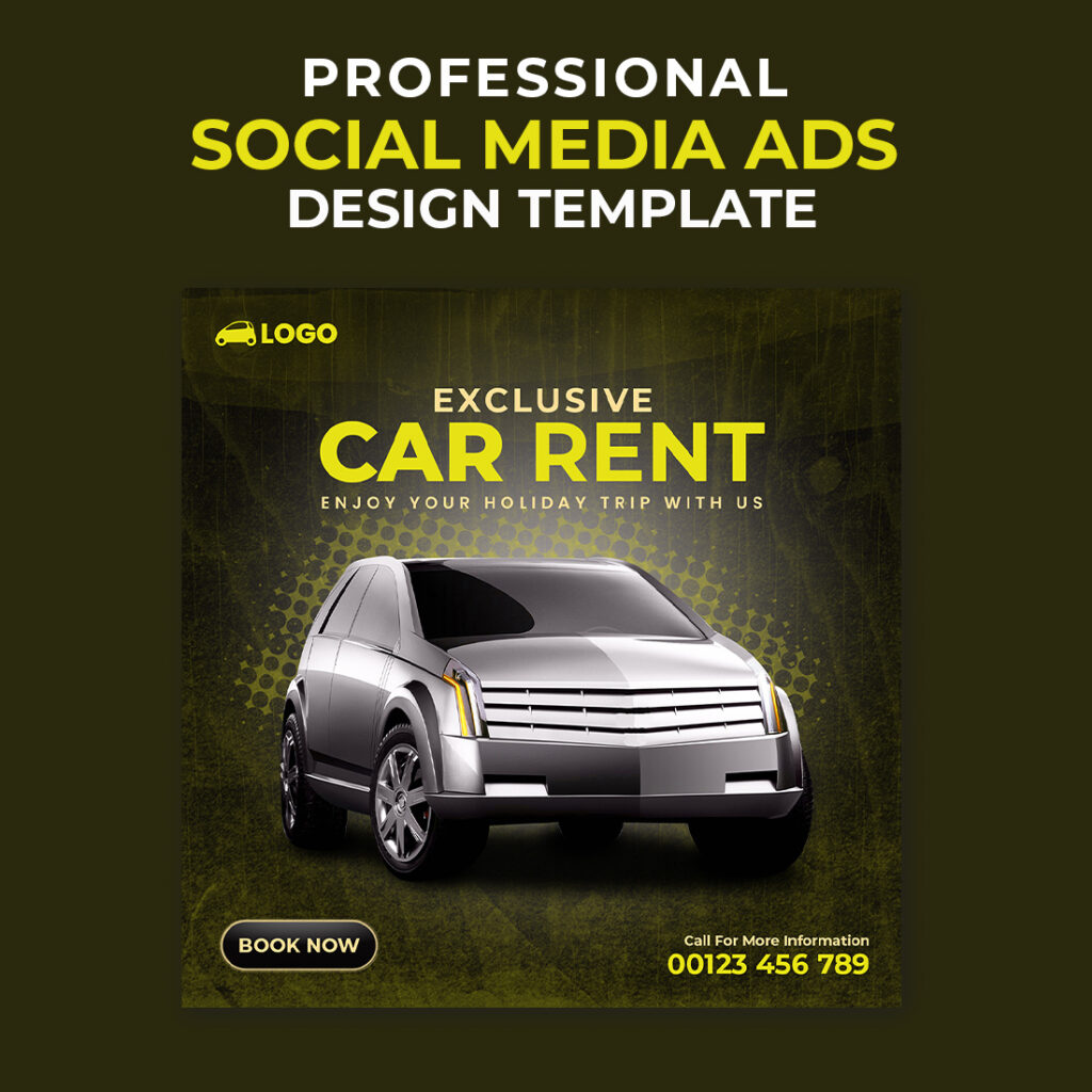 Professional & Creative Car Rent Social Media Ads Design Banner ...