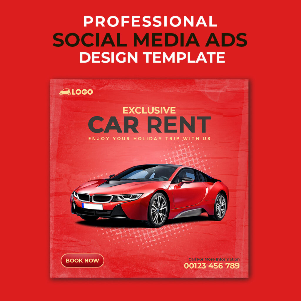 Professional & Creative Car Rent Social Media Ads Design Banner ...